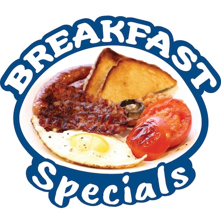 Signmission BREAKFAST SPECIALS Concession Decal sign cart trailer stand ...