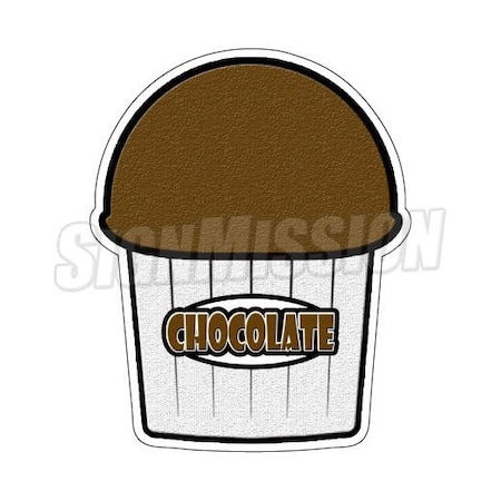 Signmission CHOCOLATE FLAVOR Italian Ice Decal shaved ice sign cart ...