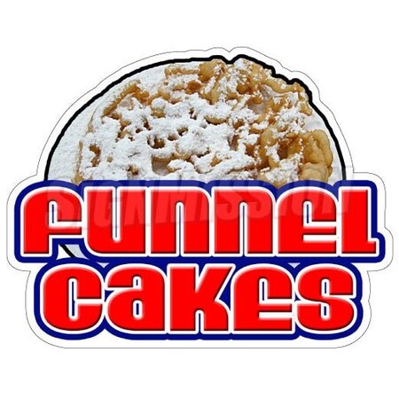 Signmission FUNNEL CAKES Concession Decal sign cake signs cart trailer ...