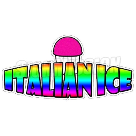 Signmission ITALIAN ICE I Concession Decal menu cart trailer stand ...