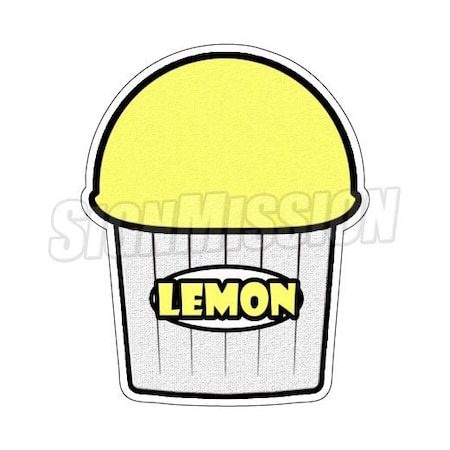 Signmission LEMON FLAVOR Italian Ice Decal shaved ice cart trailer ...