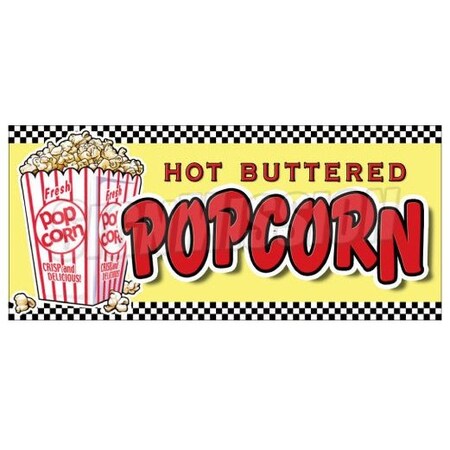 Signmission Safety Sign, 1.5 in Height, Vinyl, 24 in Length, Popcorn D ...