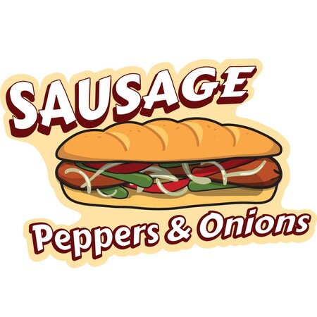 Signmission SAUSAGE Concession Decal sign cart trailer stand sticker ...