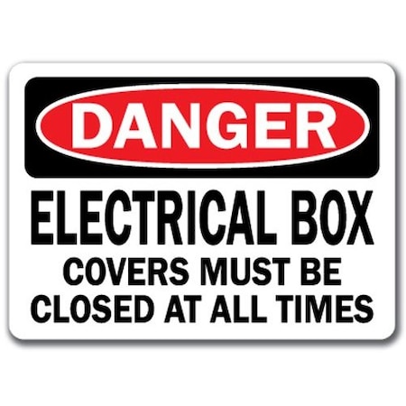 Signmission Safety Sign, 14 in Height, Plastic, Electrical Box DS ...
