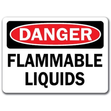 Signmission Safety Sign, 14 in Height, Plastic, Flammable Liquids, DS ...