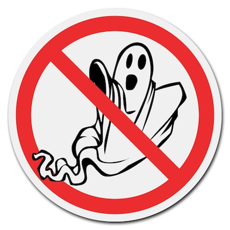 Signmission No Ghosts Circle Vinyl Laminated Decal D-12-CIR-No Ghosts ...