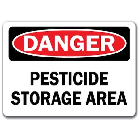 Signmission Safety Sign, 14 in Height, Plastic, Pesticide Storage Area ...