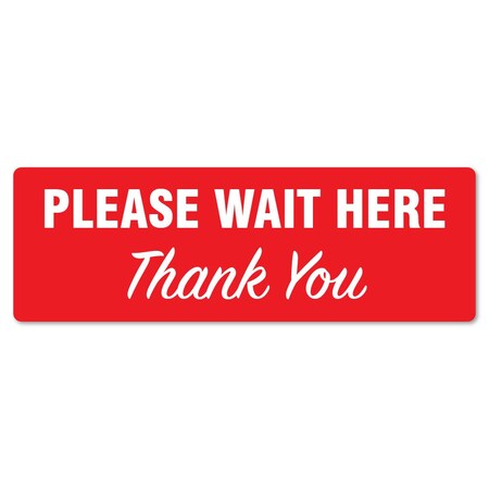 Signmission Please Wait Here Thank You Non-Slip Floor Graphic, 16" x 16 ...