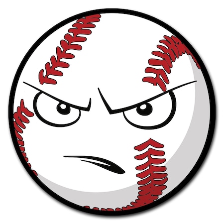 Signmission Angry Baseball Circle Vinyl Laminated Decal D-24-CIR-Angry ...