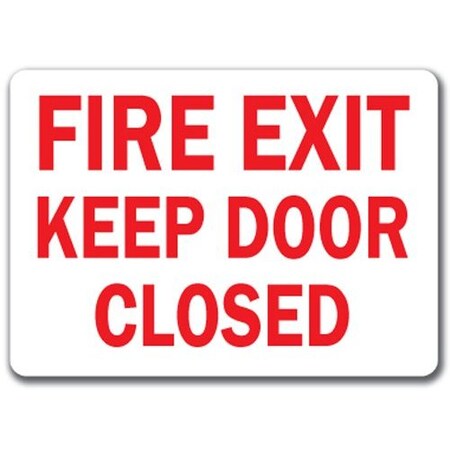 Signmission Fire Exit Keep Door Closed Sign-10in x 14in OSHA Safety ...