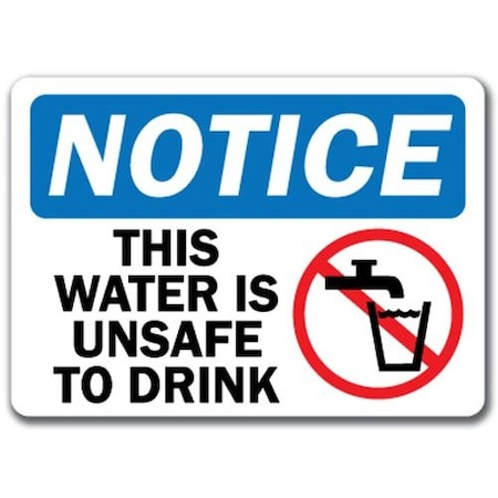 Signmission Safety Sign, 14 in Height, Plastic, 10 in Length, Unsafe ...