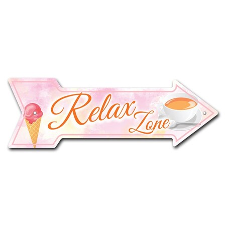 Signmission Relax Zone Arrow Sign Funny Home Decor 18in Wide P-ARROW ...