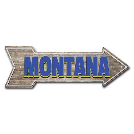 Signmission Montana Arrow Sign Funny Home Decor 24in Wide P-ARROW8 ...