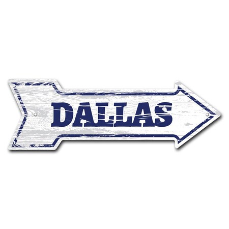 Signmission Dallas Arrow Sign Funny Home Decor 18in Wide P-ARROW-999896 ...