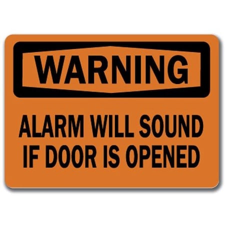 Signmission Safety Sign, 14 in Height, Plastic, 10 in Length, Alarm ...