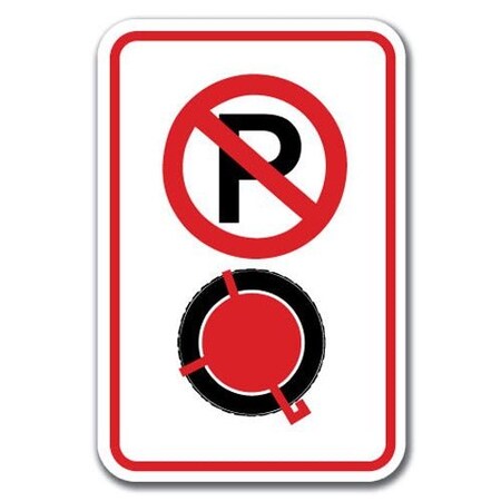 Signmission No Parking W/ Boot Sign 12inx18in Heavy Gauge Alum Signs ...
