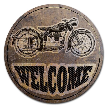 Signmission Welcome Home Circle Vinyl Laminated Decal D-12-CIR-Welcome ...