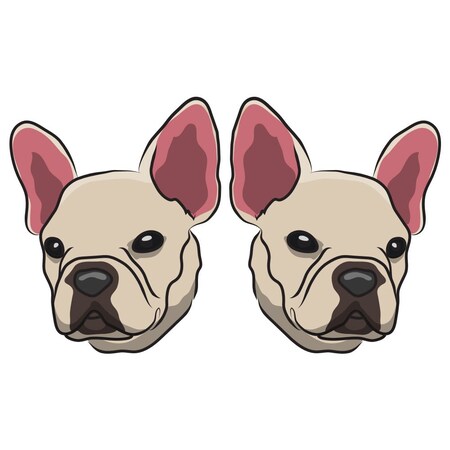 Signmission Frenchie Pug Dog Decal, Dog Lover Decor Vinyl Sticker D-24 ...