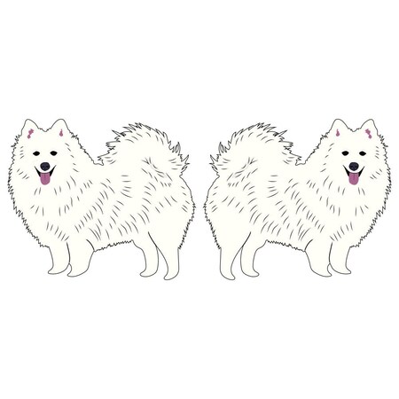 Signmission Japanese Spitz Dog Decal, Dog Lover Decor Vinyl Sticker D ...