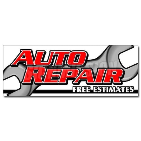 Signmission AUTO REPAIR FREE ESTIMATESsticker cars a/c brake muffler ...