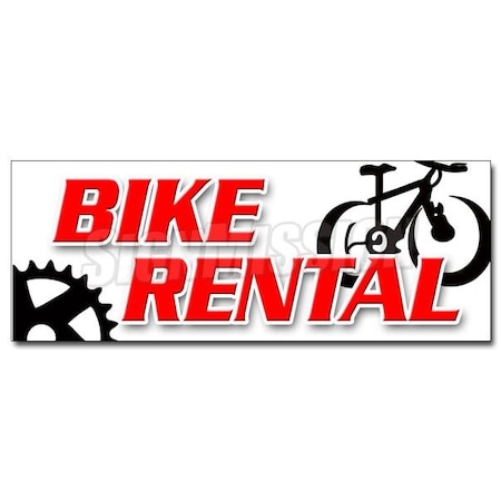 Signmission BIKE RENTAL DECAL sticker bicycle shop repair rent scooter ...