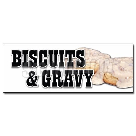 Signmission BISCUITS & GRAVY DECAL sticker sausage biscuit breakfast ...