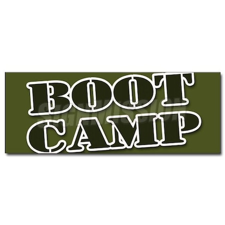 Signmission BOOT CAMP DECAL sticker fitness run trainer weights gym ...