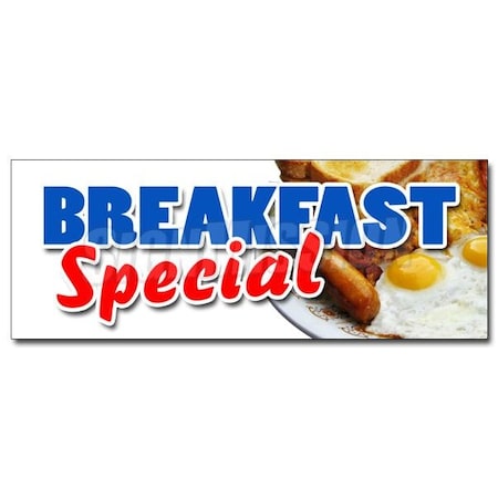 Signmission BREAKFAST SPECIAL DECAL sticker ayce waffle pancake bacon ...