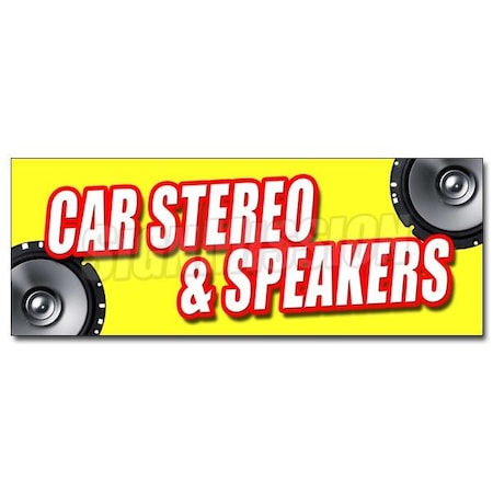 Signmission CAR STEREO & SPEAKERS DECAL sticker mp3 installation ...