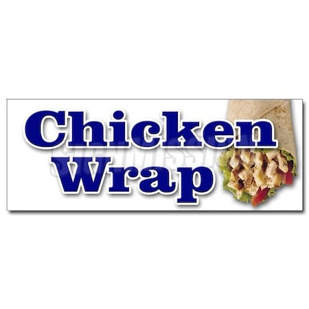 Signmission CHICKEN WRAP DECAL sticker food vendor grill bbq poultry ...