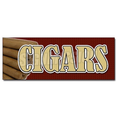 Signmission CIGARS DECAL sticker cigar shop humidor cuban cutter retail ...