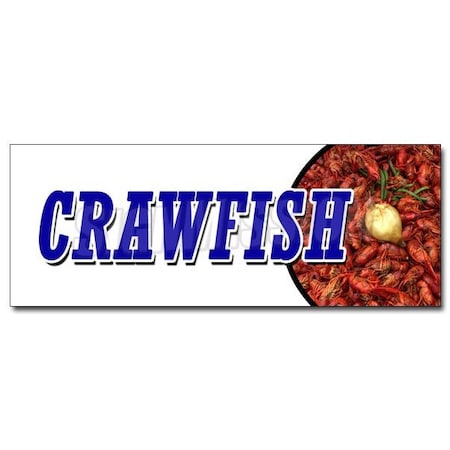 Signmission CRAWFISH DECAL sticker boil dinner lunch corn cajun new ...