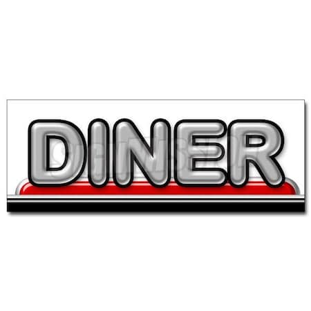 Signmission DINER DECAL sticker 50s hamburgers jukebox milkshakes ...
