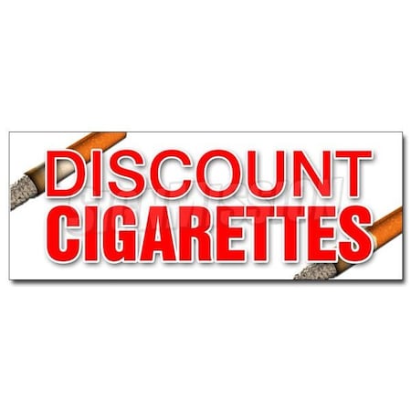 Signmission DISCOUNT CIGARETTES DECAL sticker cheap tobacco smoking ...
