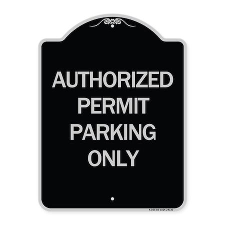 Signmission Authorized Permit Parking Only Heavy-Gauge Aluminum ...