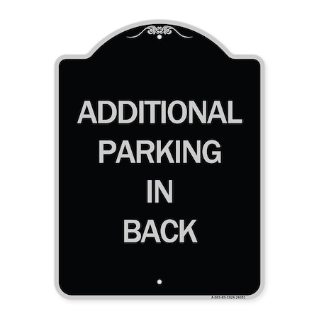 Signmission Additional Parking in Back Heavy-Gauge Aluminum ...