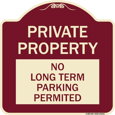 Signmission Private Property No Long-Term Parking Permitted Heavy-Gauge ...