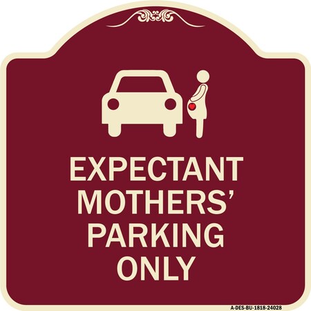 Signmission Expectant Mothers Parking W/ Graphic Heavy-Gauge Aluminum ...