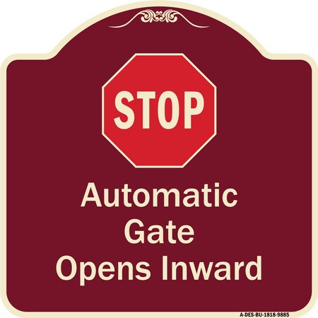 Signmission Designer Series-Stop Automatic Gate Opens Inward With ...