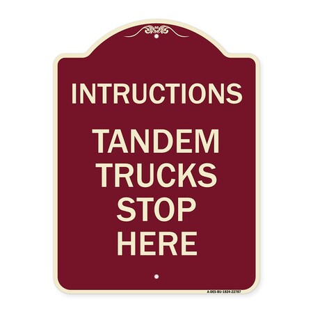 Signmission Truck Instructions Tandem Trucks Stop Here Heavy-Gauge ...