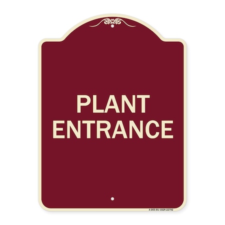 Signmission Traffic Entrance Plant Entrance Heavy-Gauge Aluminum ...