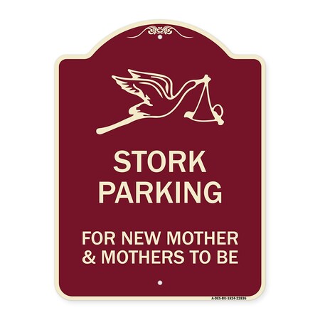Signmission Stork Parking for New Mothers and Mothers to Heavy-Gauge ...
