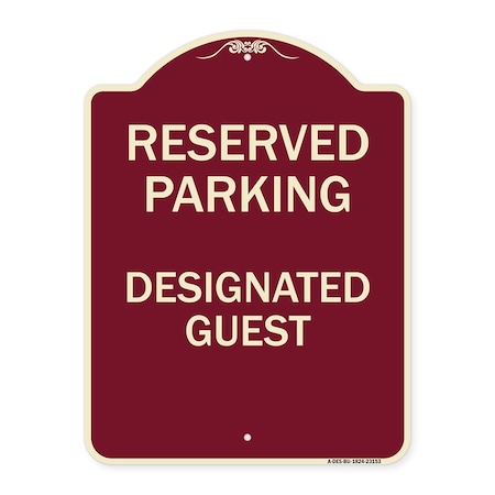 Signmission Reserved Parking Designated Guest Heavy-Gauge Aluminum ...