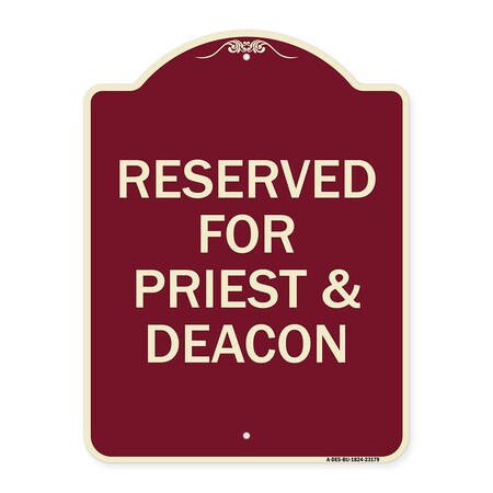 Signmission Reserved for Priest & Deacon Heavy-Gauge Aluminum ...