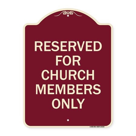 Signmission Reserved for Church Members Only Heavy-Gauge Aluminum ...