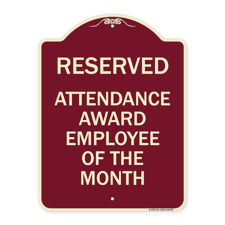 Signmission Reserved Attendance Award Employee of Month Heavy-Gauge ...