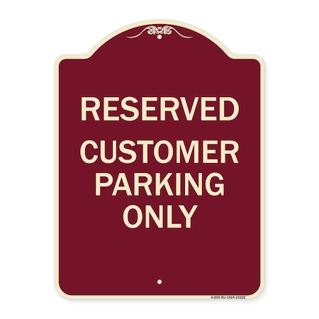 Signmission Reserved Customer Parking Only Heavy-Gauge Aluminum ...