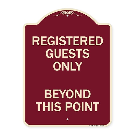 Signmission Registered Guests Beyond This Point Heavy-Gauge Aluminum ...