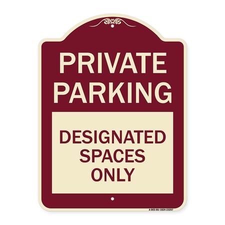 Signmission Private Parking Designated Spaces Heavy-Gauge Aluminum ...