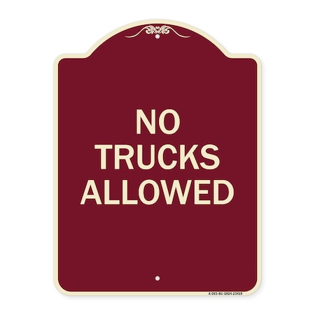 Signmission Parking Lot No Trucks Allowed Heavy-Gauge Aluminum ...
